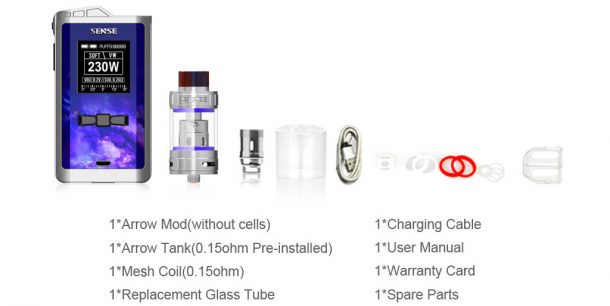 Sense Classic Arrow Kit | Arrow Tank With Mesh Coils | The Best Vape