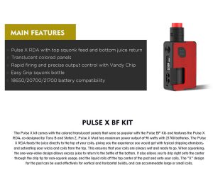 Vandy Vape Pulse X Kit | 90W Squonk Kit | G10 & Frosted | The Best Vape