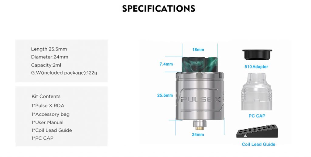 Vandy Vape Pulse X BF RDA | 24mm | Direct Squonk to Cotton | The Best Vape