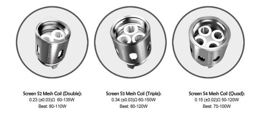 Sense Screen Tank Replacement Coils | Real Mesh | S | TBV
