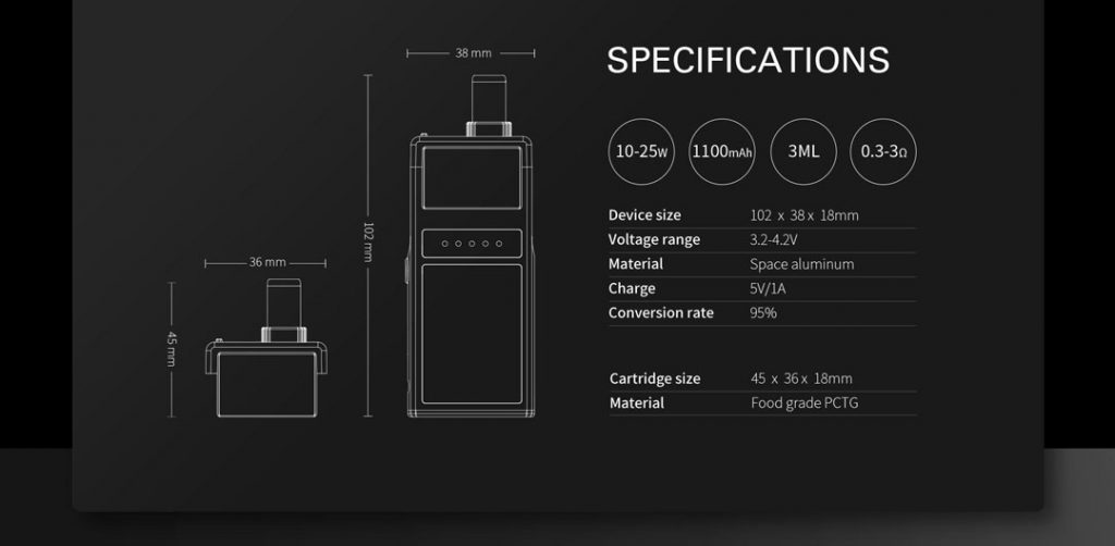 Smoant Pasito Pod System Starter Kit | 1100mAh 3mL | The Best Vape