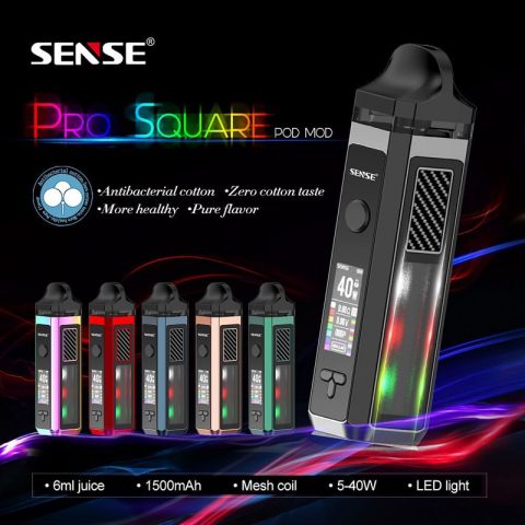 Sense Pro Square Pod Mod System | 40W 1500mAh 6mL | The Best Vape