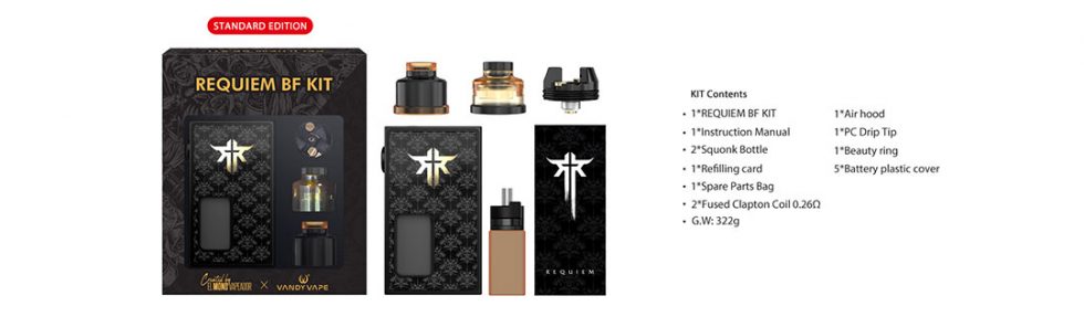 Vandy Vape Requiem BF Kit | Mech Mod & RDA | The Best Vape